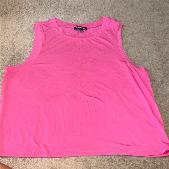 Express | Tops | Express Pink Boxy Muscle Tee | Poshmark